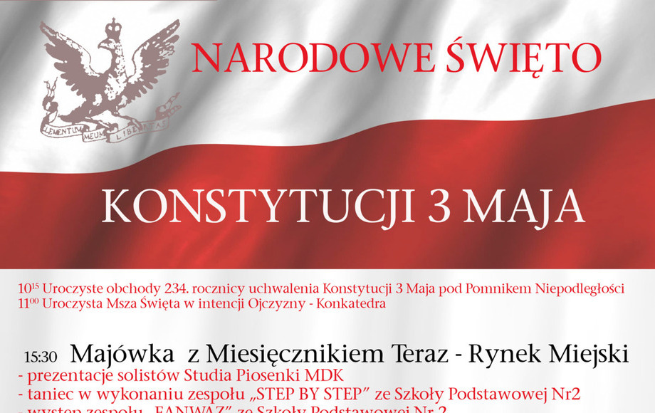 Narodowe Święto Konstytucji 3 maja - Urząd Miejski w Lubaczowie